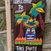 Tiki Bar Sign, Welcome to Tiki Party Wooden, Hand Painted, Man Cave ...