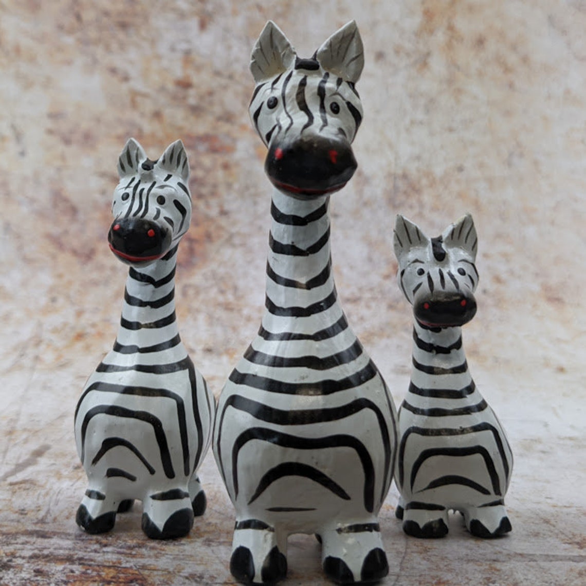 Wooden Zebra Ornament Set of 3 | Etsy UK