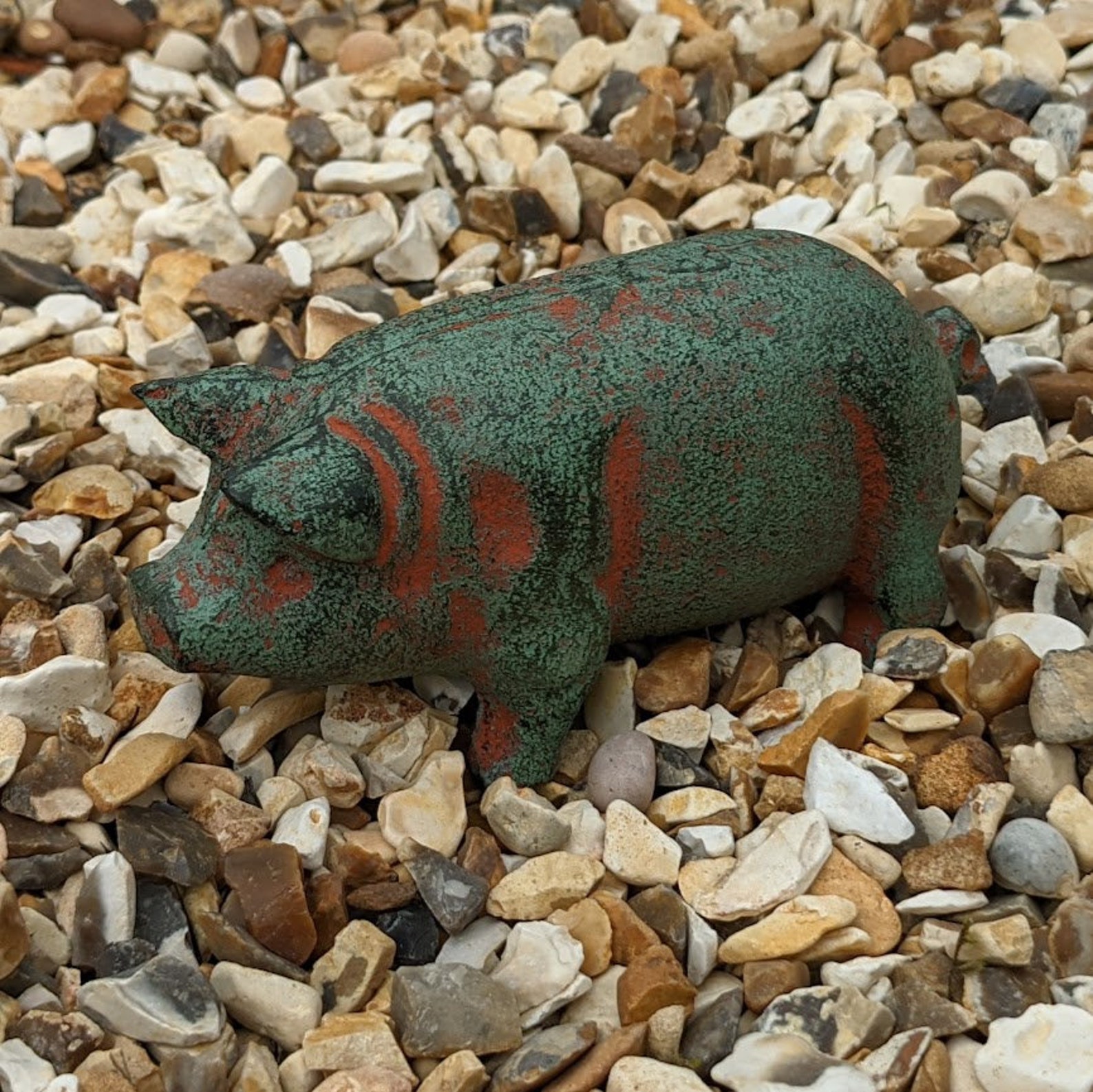 Pig Ornament Cast Iron Freestanding Indoor or Outdoor Aged - Etsy