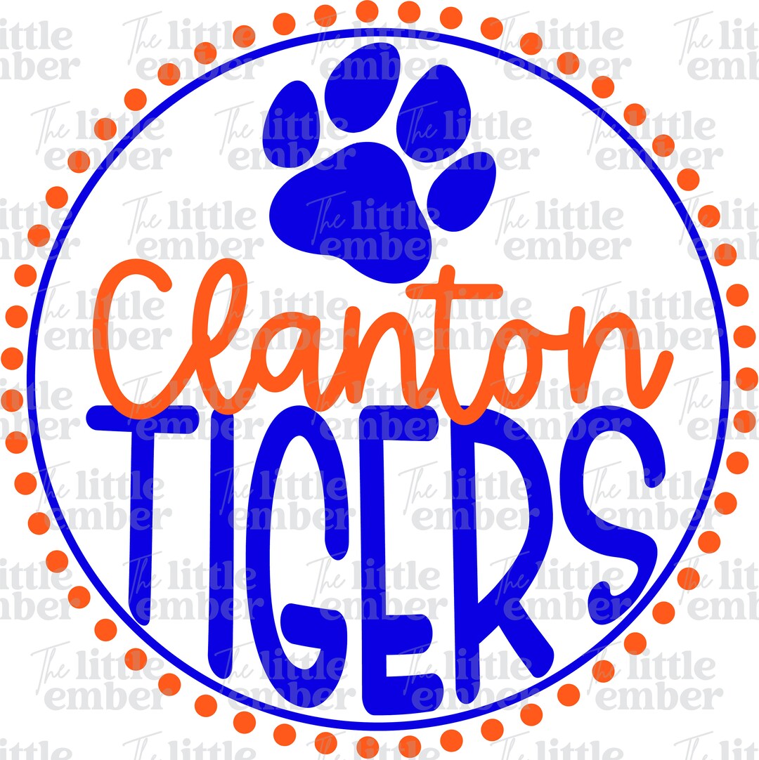Clanton Tigers Png, School Spirit Png, Clanton Sublimation Download ...