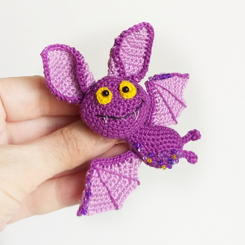 Crochet Pattern Keychain Bat Crochet Bat Pattern Animal | Etsy