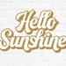 Hello Sunshine Retro Svg File- Hello Sunshine Cut File- Clipart ...