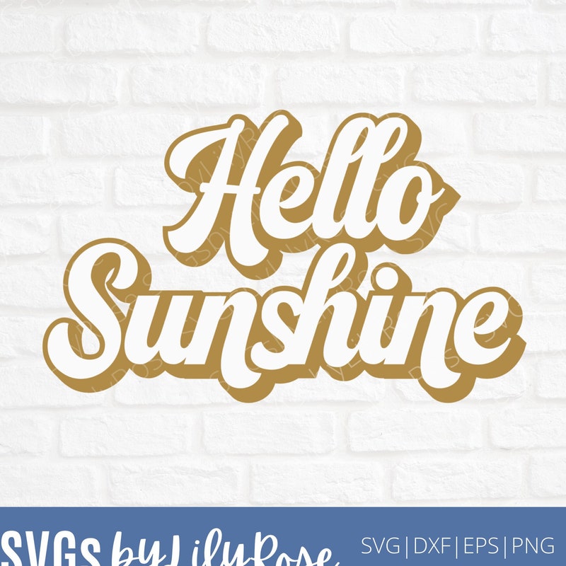 Hello Sunshine Svg - Etsy
