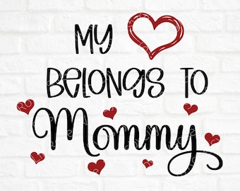 My Heart Belongs to Daddy SVG File Valentine's Day Cut | Etsy