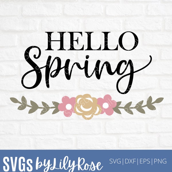 Hello Spring Svg - Etsy
