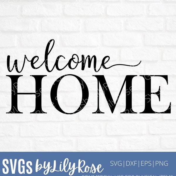 Welcome Home Svg - Etsy