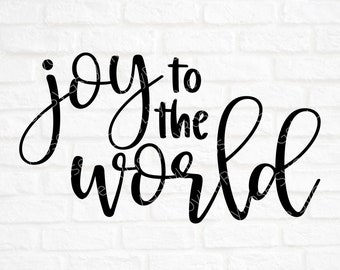 Joy to the World Christmas SVG File Template - Etsy