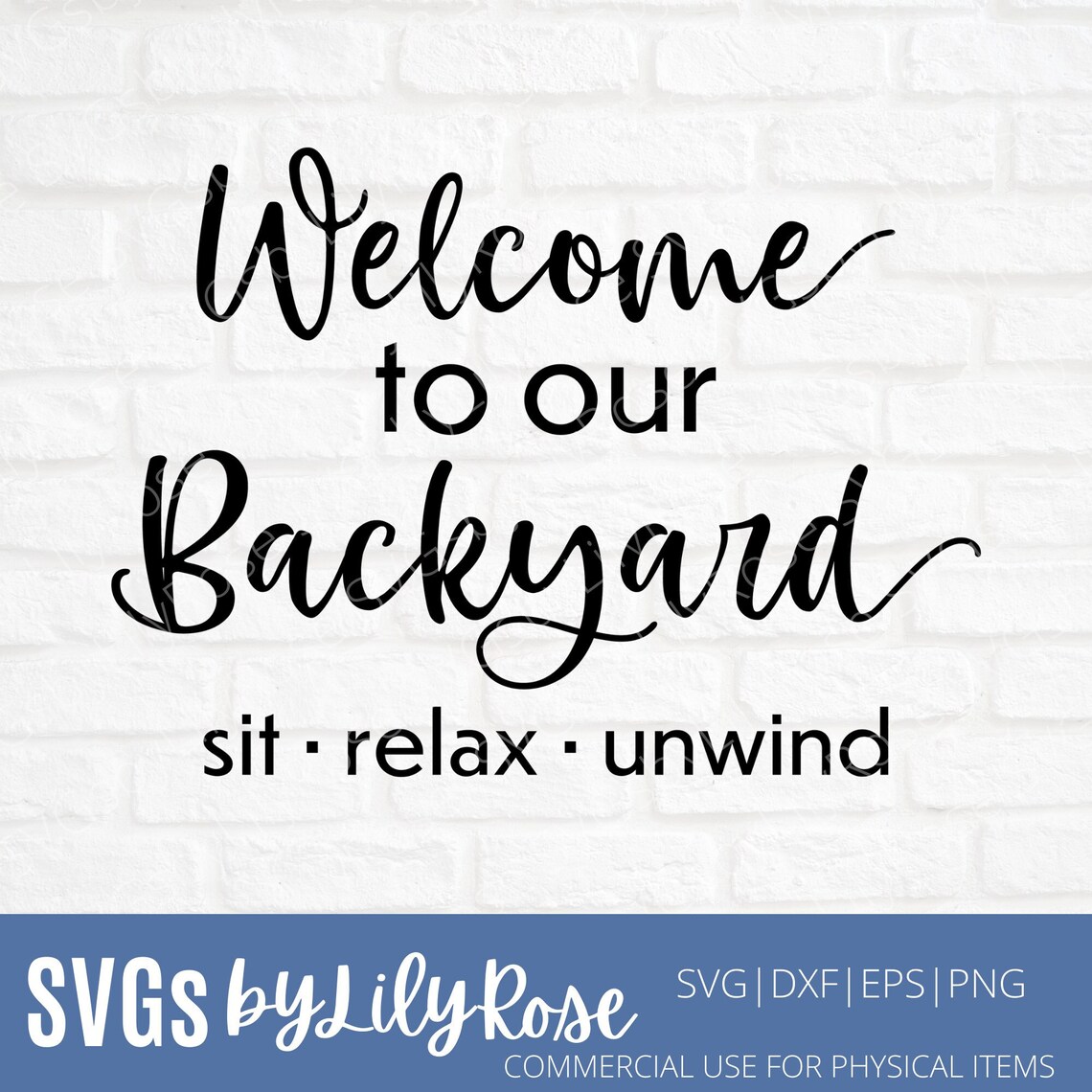 Welcome to Our Backyard SVG File- Welcome Cut File- Welcome to Our ...