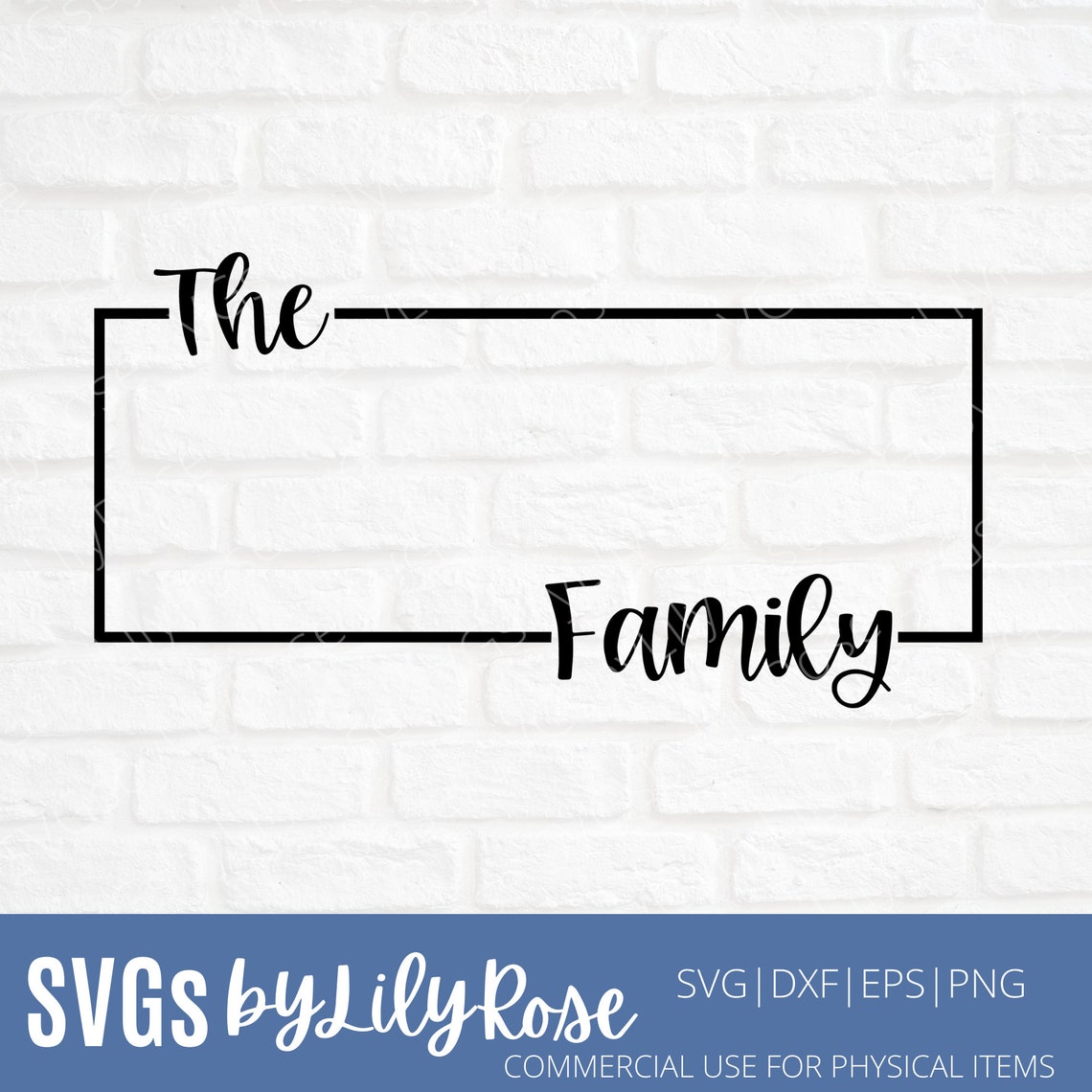 Family Name SVG Cut File- Last Name Cut File- Family Name in Box ...
