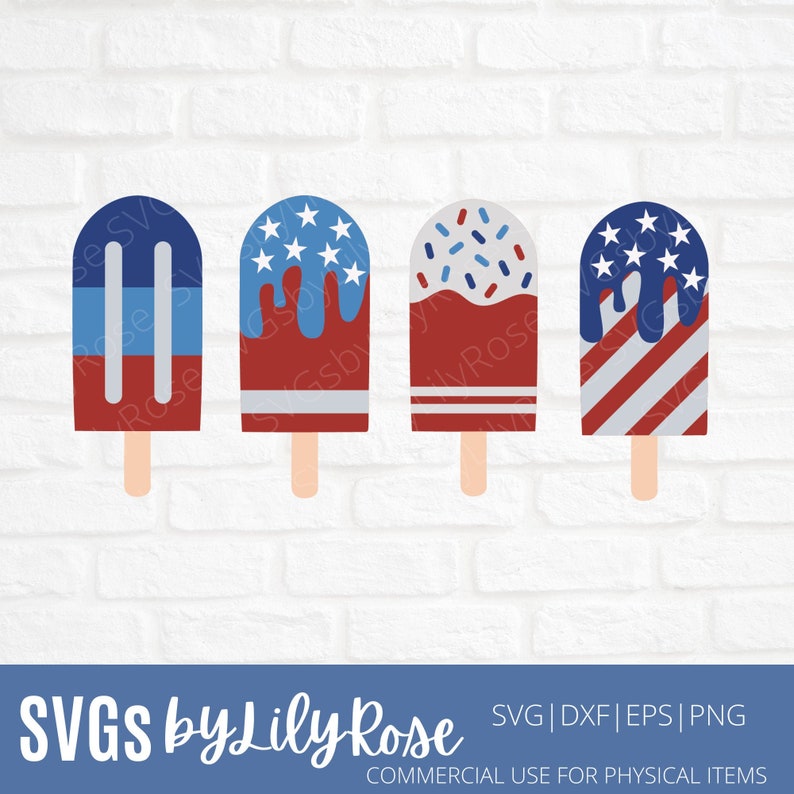 Popsicle Svg File- 4th of July Popsicle Cut File -independence Day SVG ...