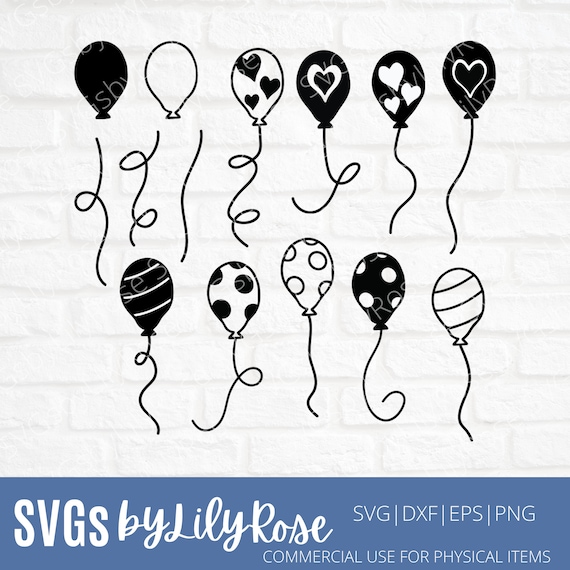 Ballon SVG Datei Ballons geschnitten Datei Ballon Clipart | Etsy