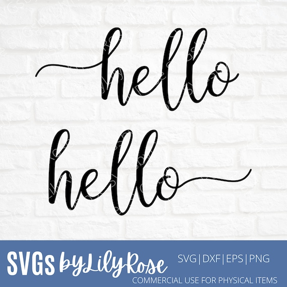 Hello SVG File Hello Cut File Hello Clipart Cricut | Etsy