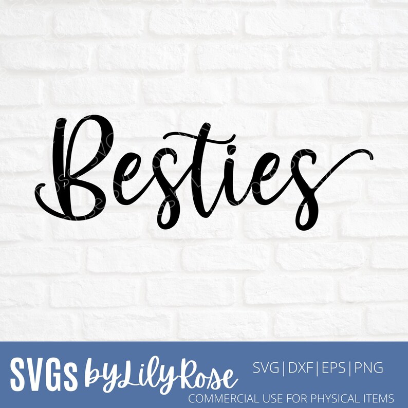 Besties Svg File- Friend Cut File- Best Friend Clipart- Besties Clipart ...