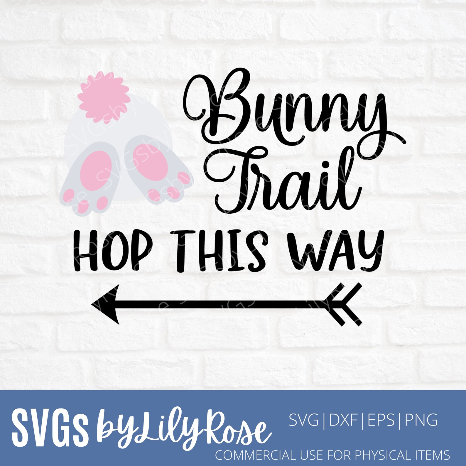 Bunny Trail SVG File Easter Bunny Cut File Easter Svg Bunny | Etsy