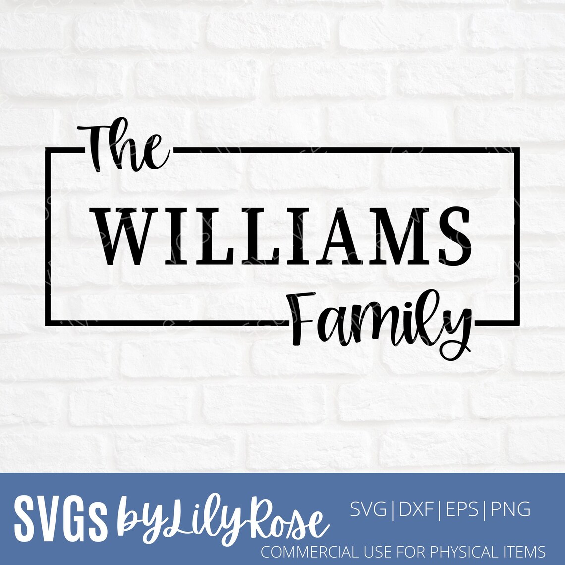 Family Name SVG Cut File Last Name Cut File Family Name in - Etsy