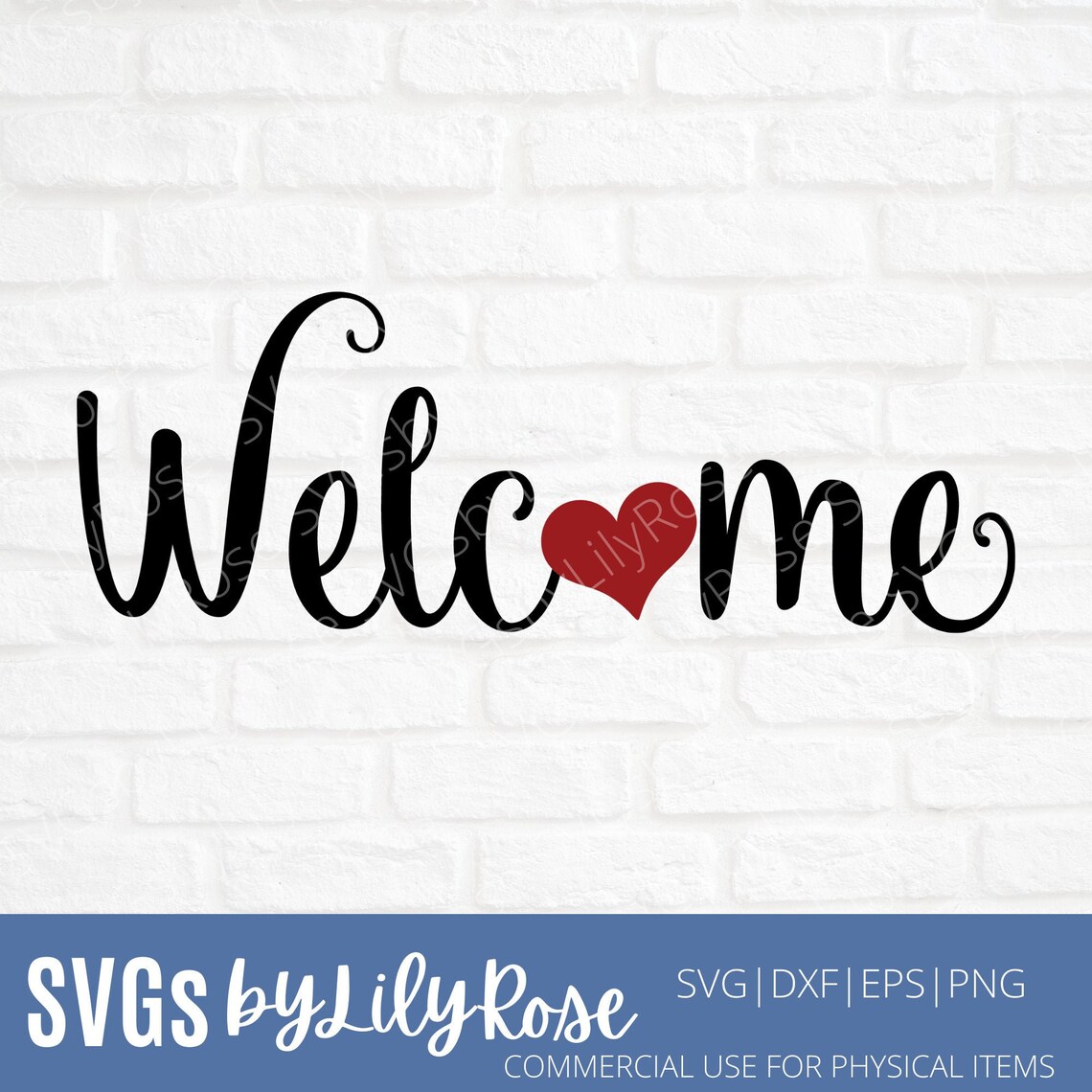 Welcome With Heart SVG File Valentines Cut File Welcome With - Etsy