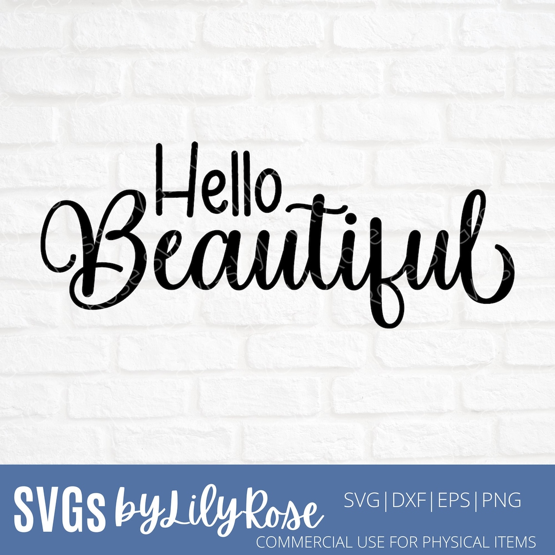 Hello Beautiful Svg File Hello Beautiful Cut File Friend - Etsy