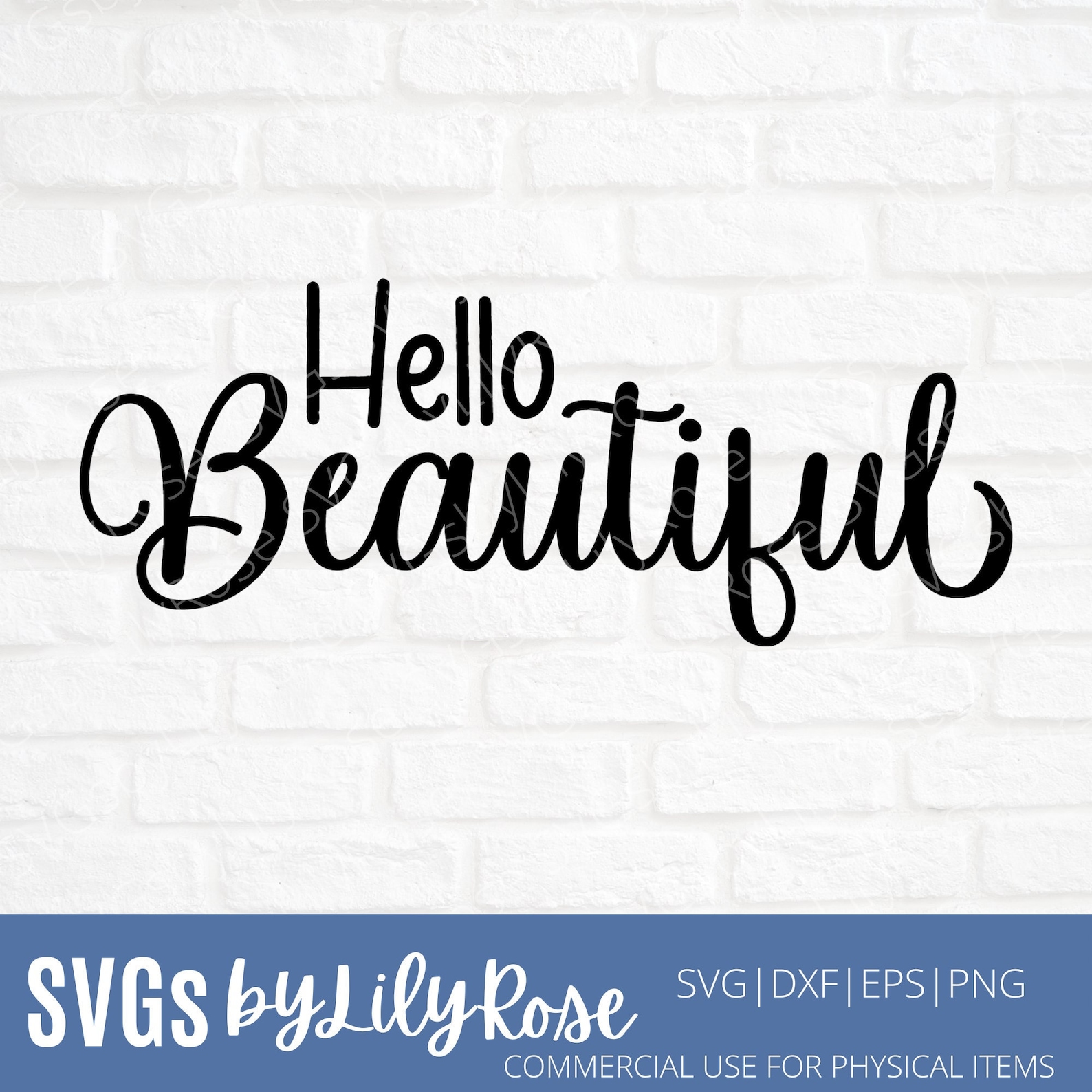 Hello Beautiful Svg File Hello Beautiful Cut File Friend - Etsy