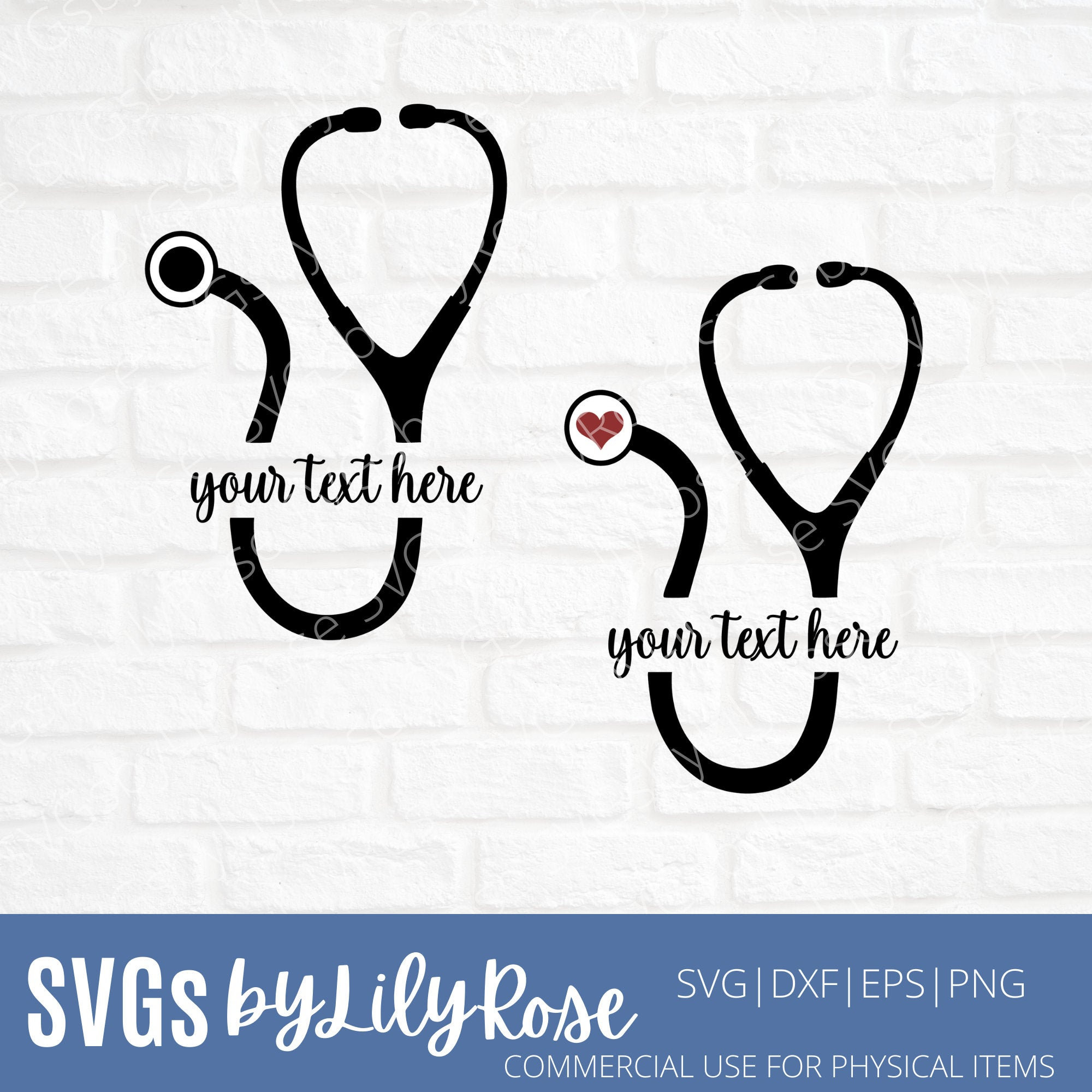 Stethoscope Cut File- Stethoscope With Name Svg File- Stethoscope With ...