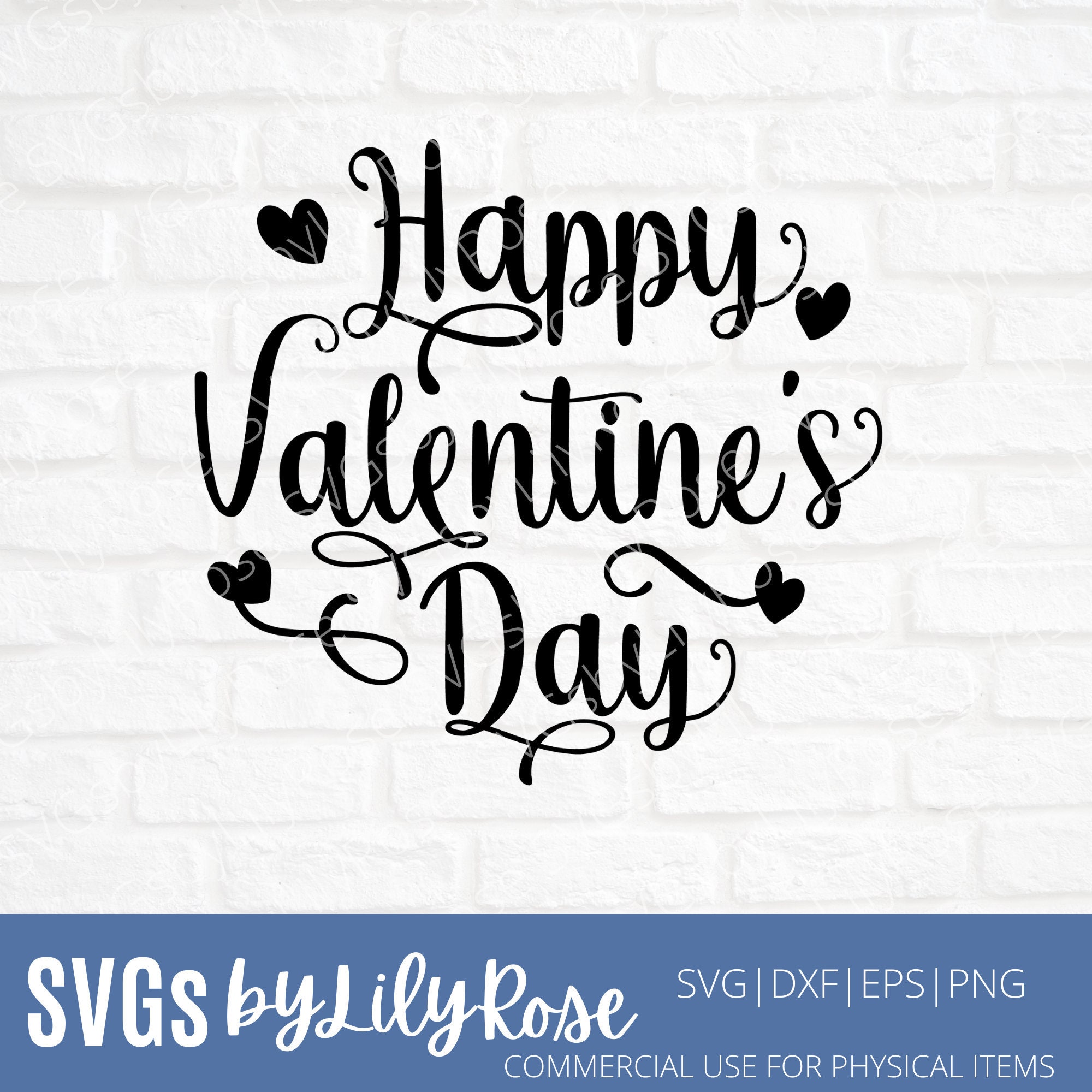 Happy Valentine's Day SVG Cut File Valentine's Day - Etsy