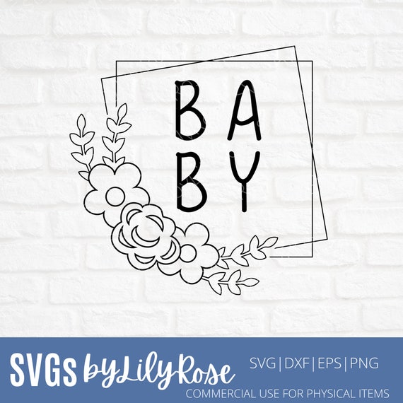 Baby SVG Cut File Newborn Cut File Baby in Square Svg Baby - Etsy