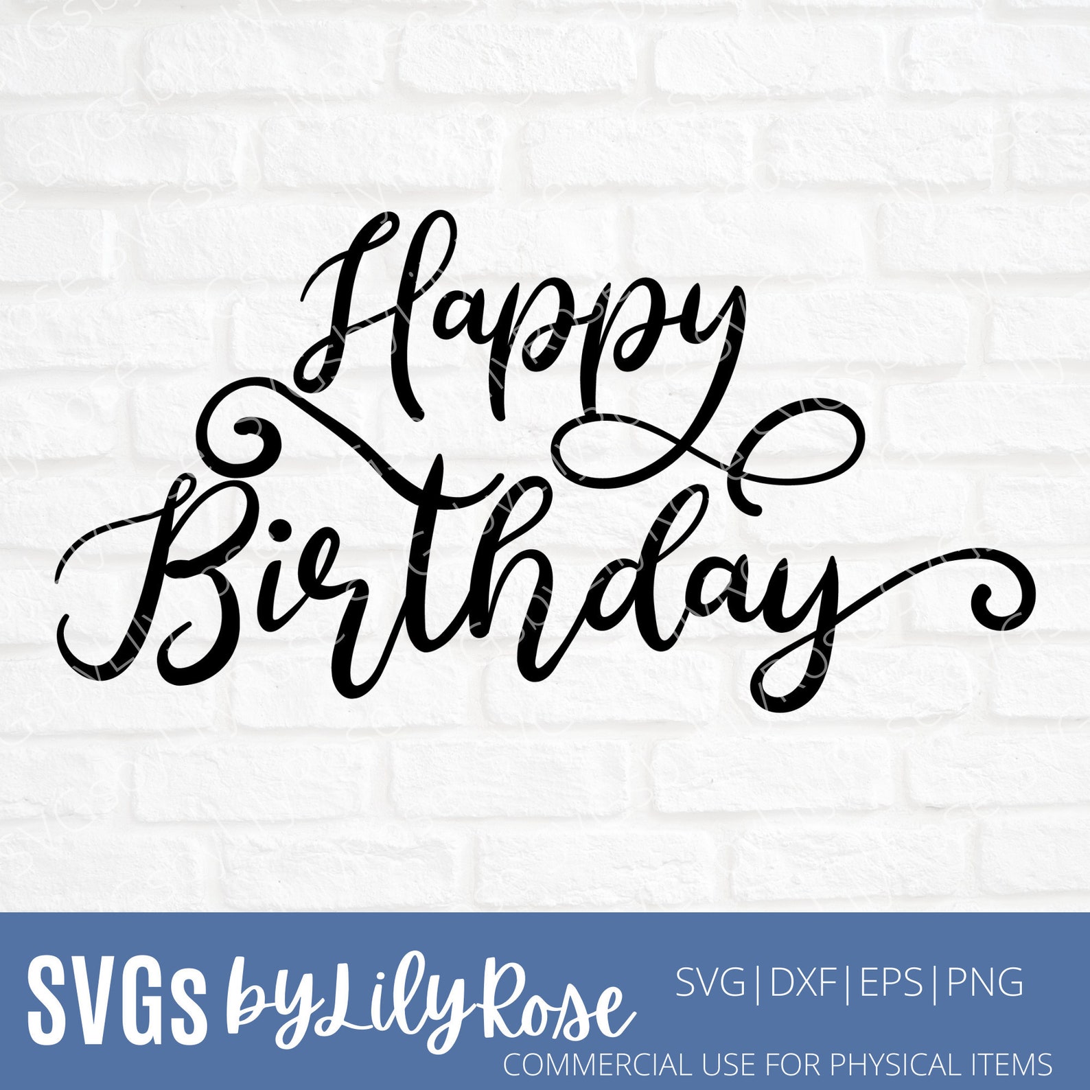 Happy Birthday Cut File Happy Birthday SVG Cut File Birthday | Etsy