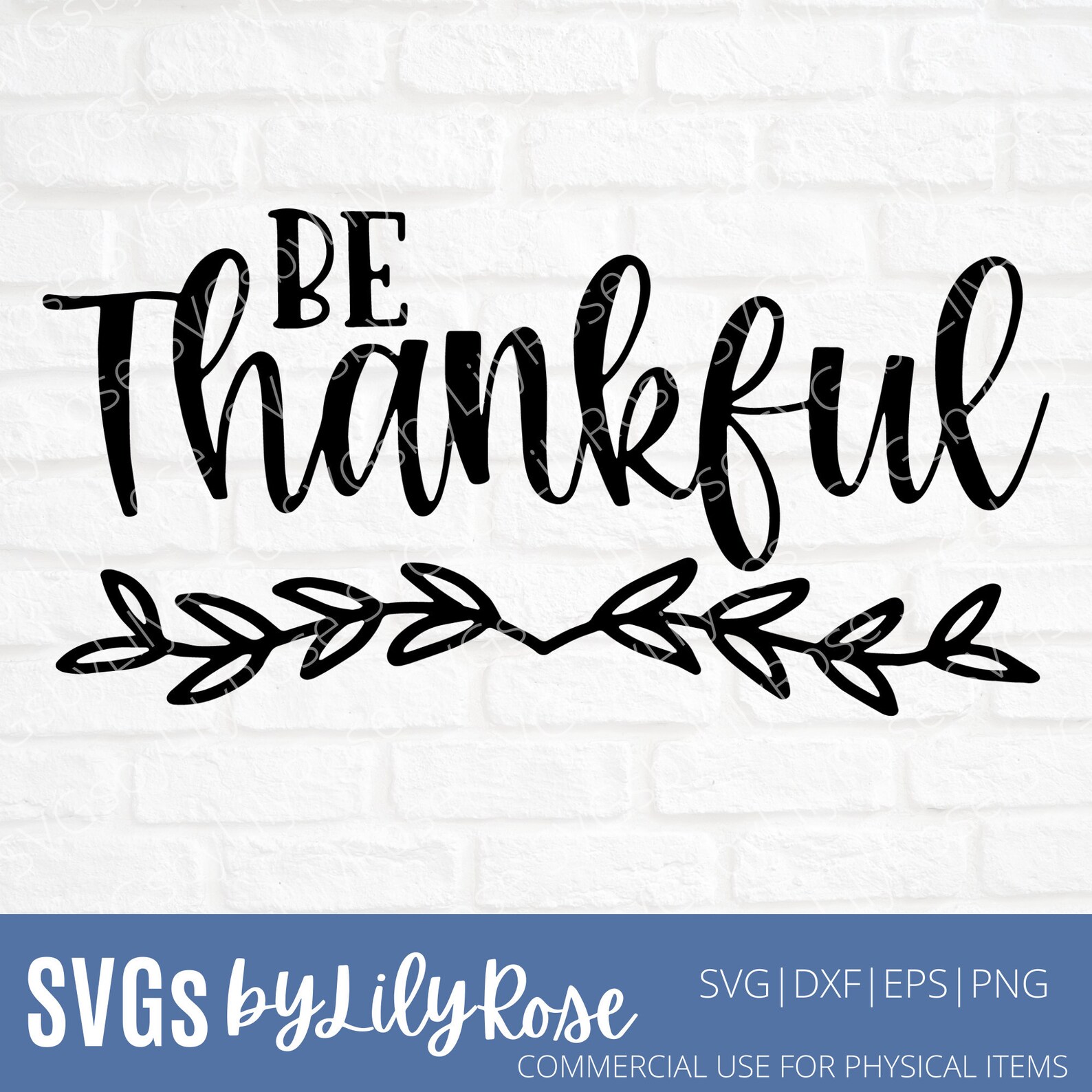 Be Thankful SVG Cut File- Thanksgiving Cut File- Fall Clipart- Cricut ...