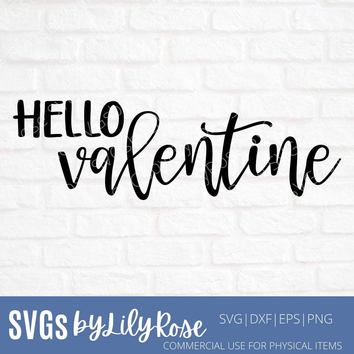 Hello Valentine SVG File Valentine's Day Cut File - Etsy