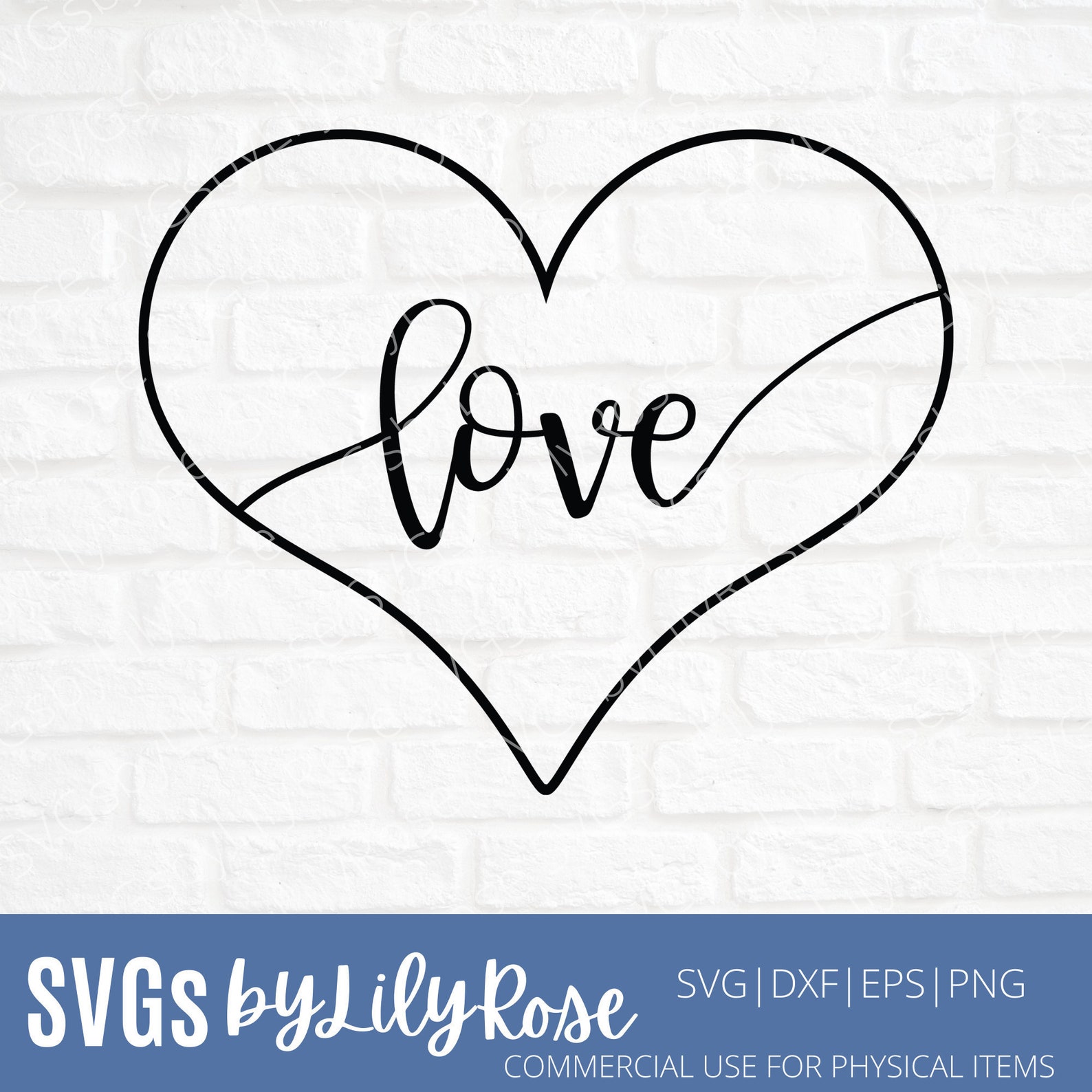 Love Heart SVG Cut File Heart Cut File Valentines Day Svg | Etsy