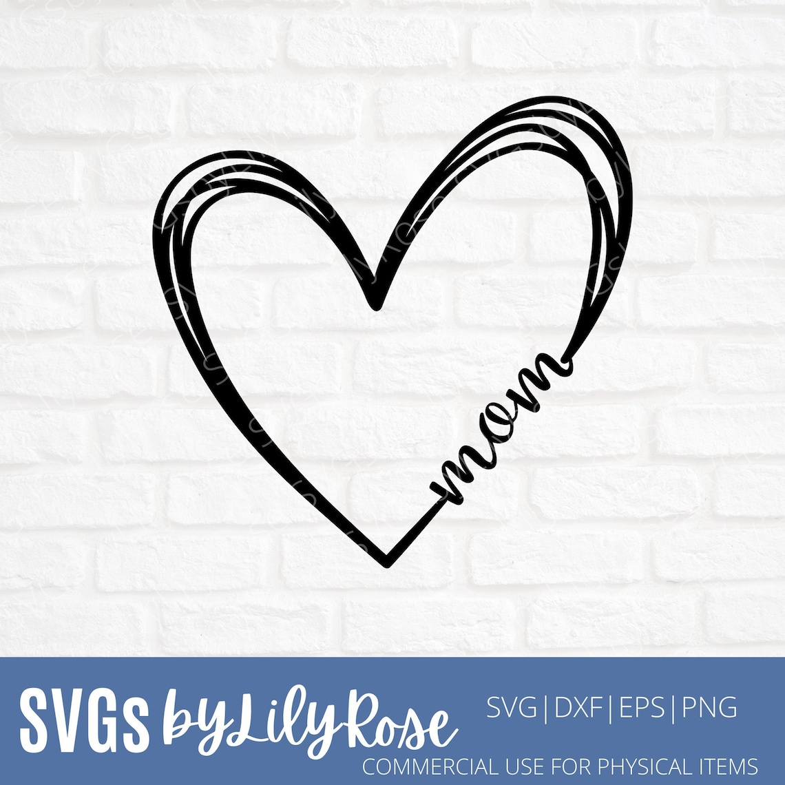 Mom in Heart SVG Cut File- Mom Cut File- Mom Clipart-cricut-silhouette ...