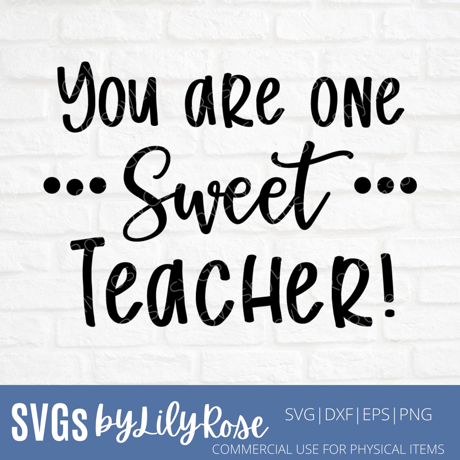 Teacher SVG File- Teacher Cut File- One Sweet Teacher SVG- School SVG ...