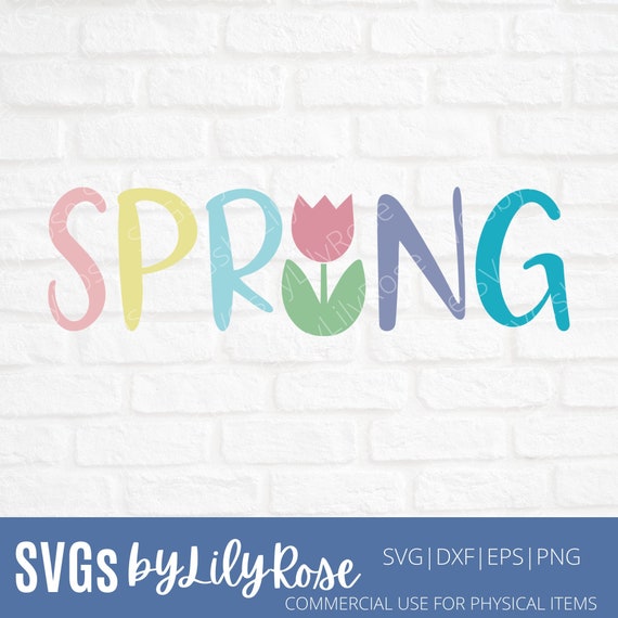 Spring Svg File Spring With Tulips Cut File Digital - Etsy
