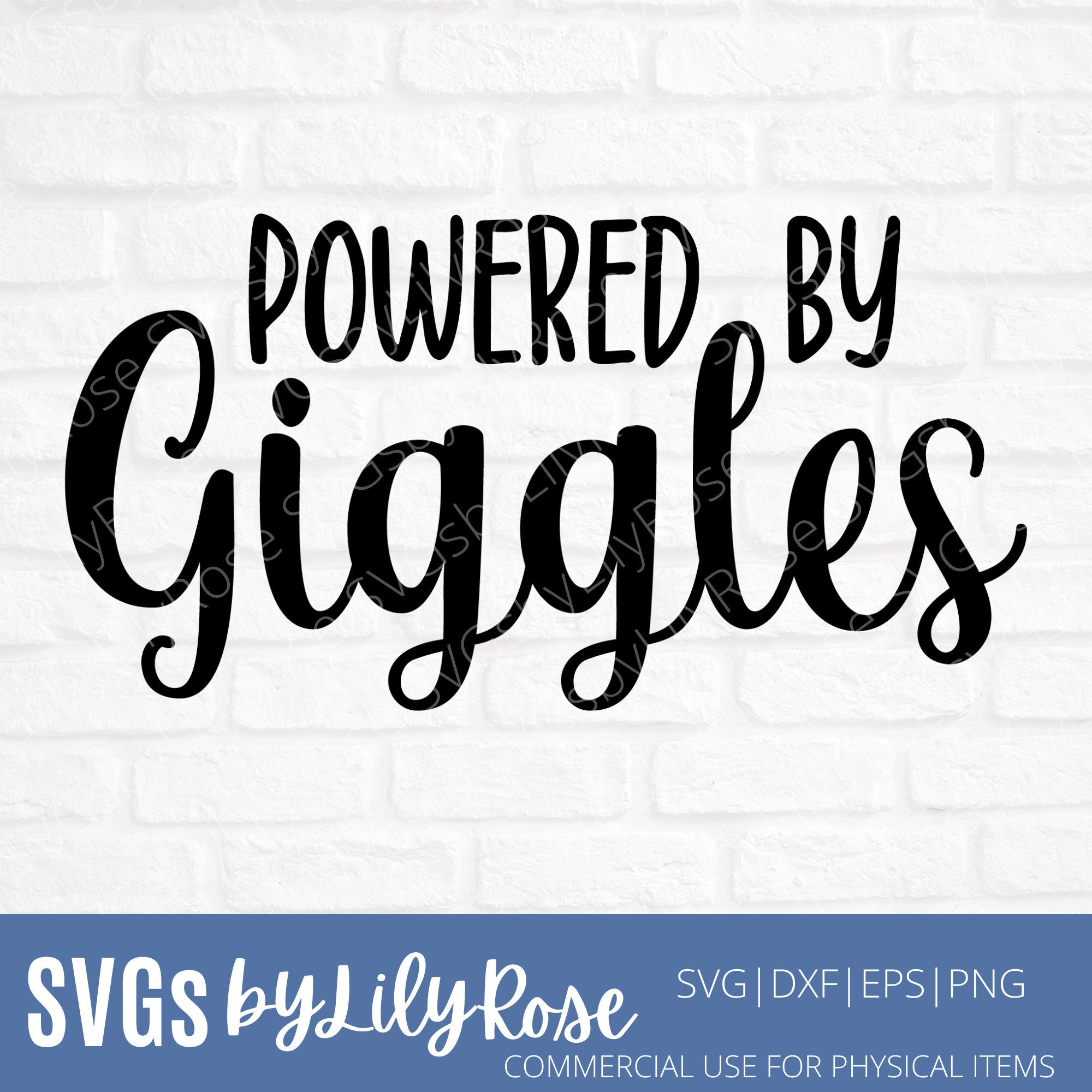 Powered by Giggles Svg File Giggle Cut File Giggle Clipart - Etsy