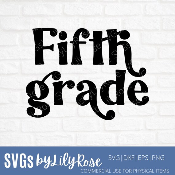 Fifth Grade Svg File Retro Fifth Grade Cut File Classroom | Etsy