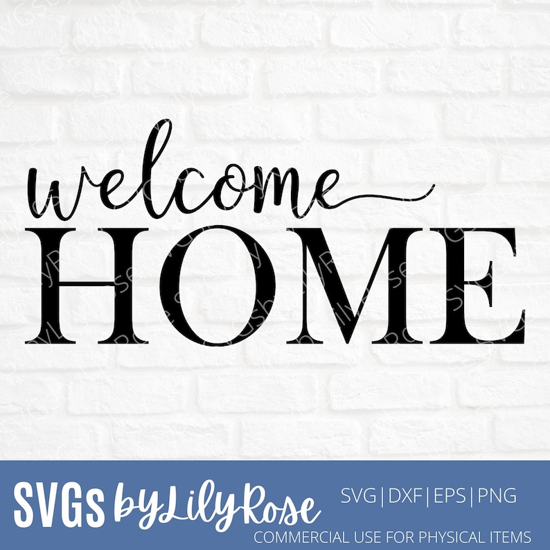 Welcome Home SVG File Welcome Home Cut File Welcome Home | Etsy Canada