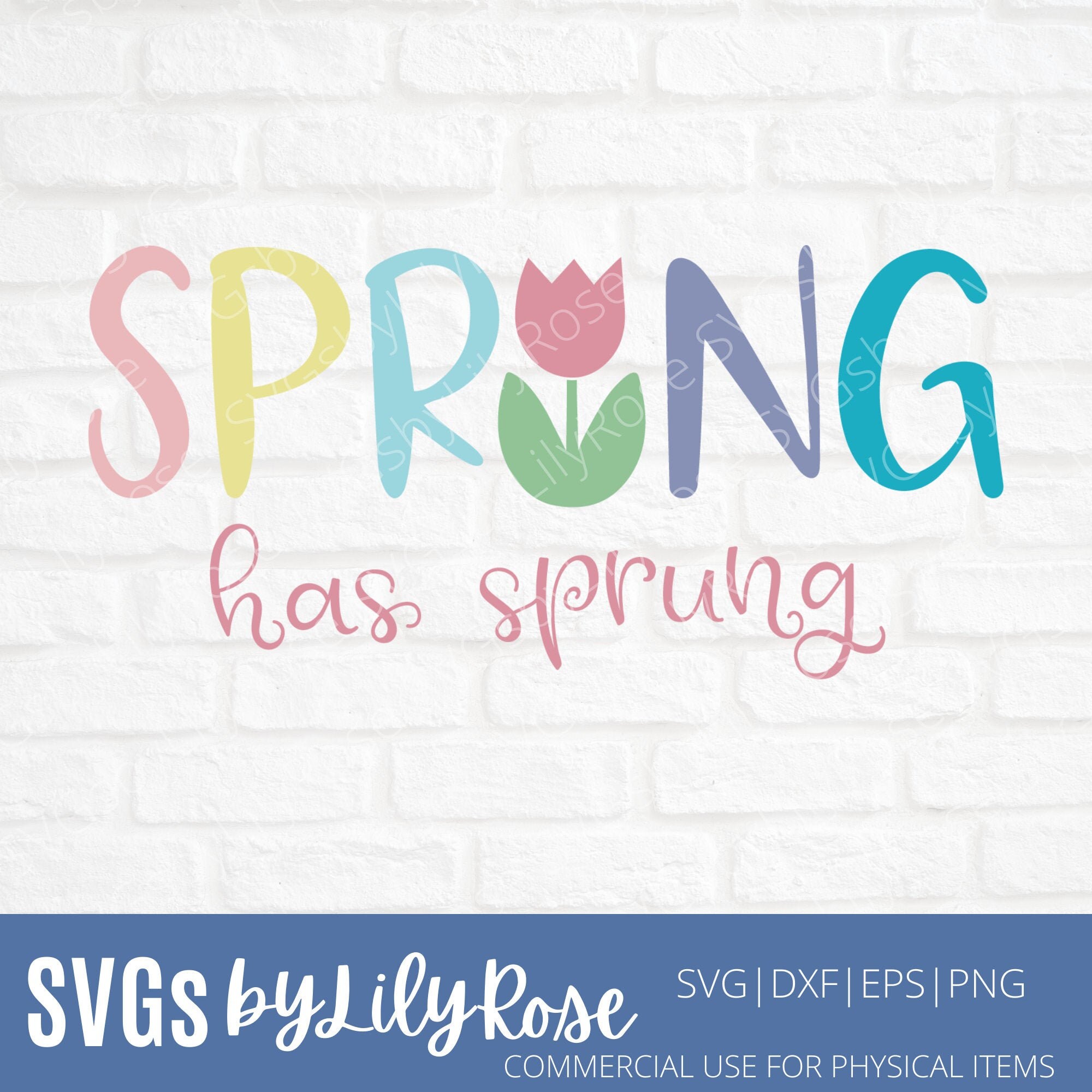 Spring Svg File Spring Has Sprung Digital Download Spring - Etsy