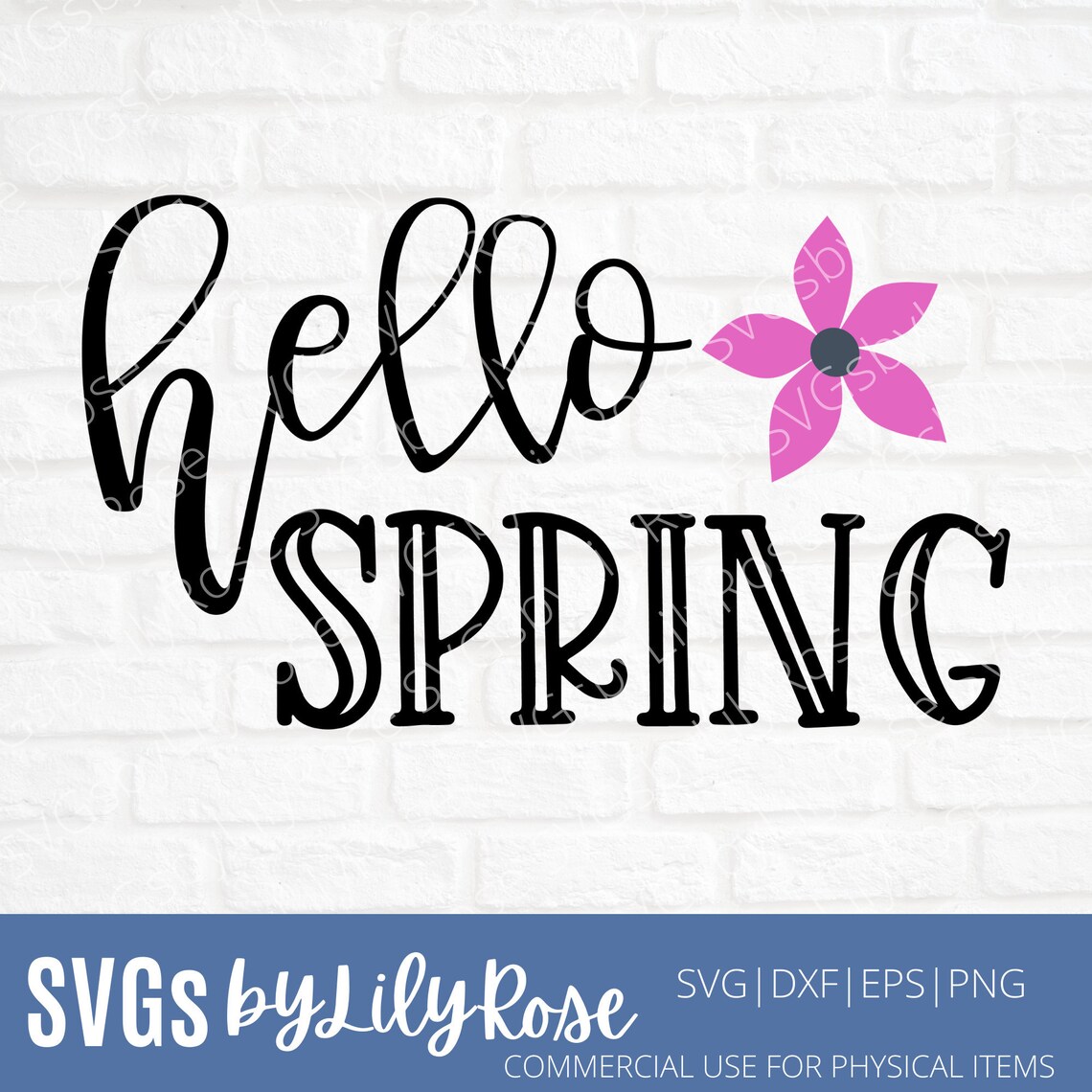 Hello Spring Digital Download Spring Svg File Flower Svg - Etsy