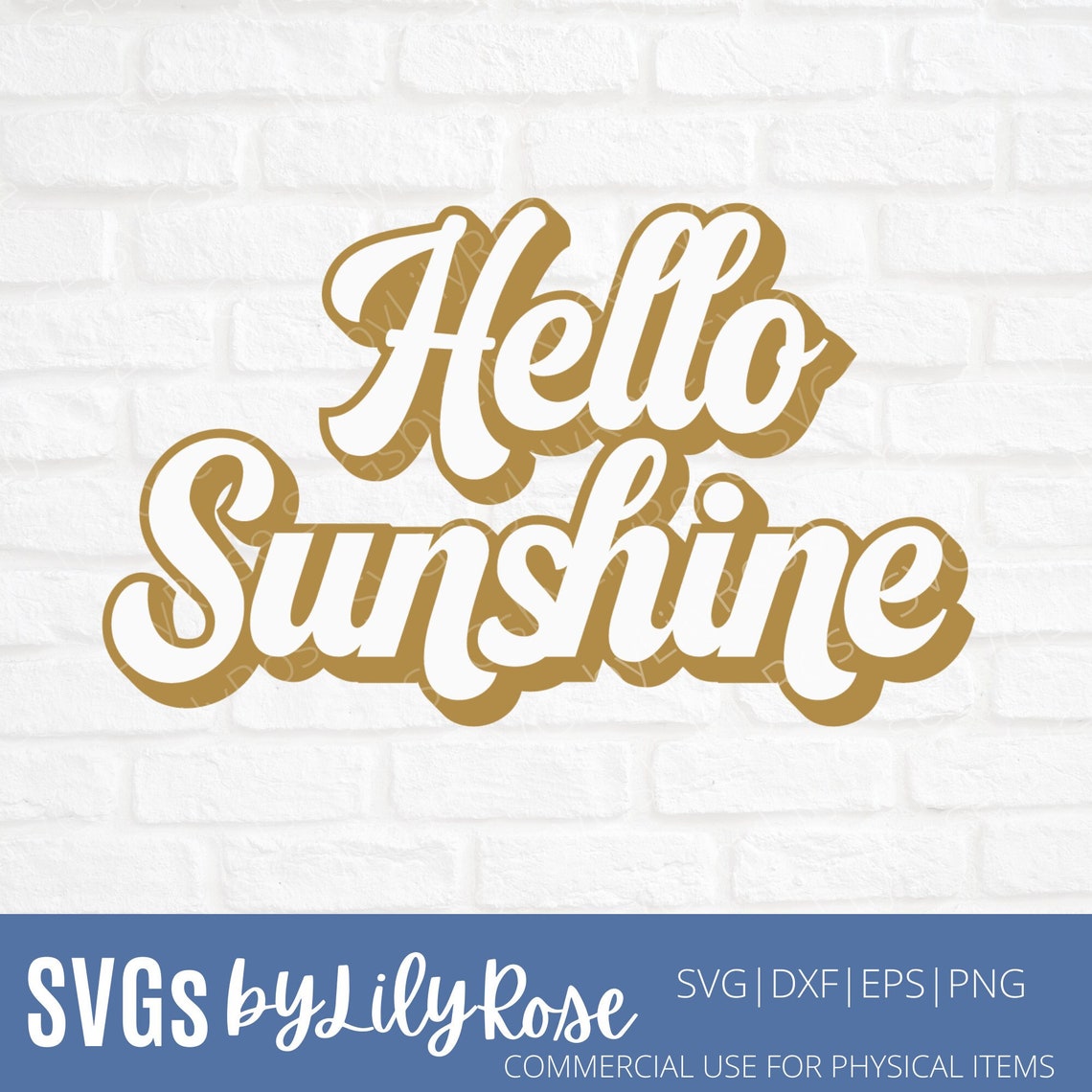 Hello Sunshine Retro Svg File Hello Sunshine Cut File - Etsy