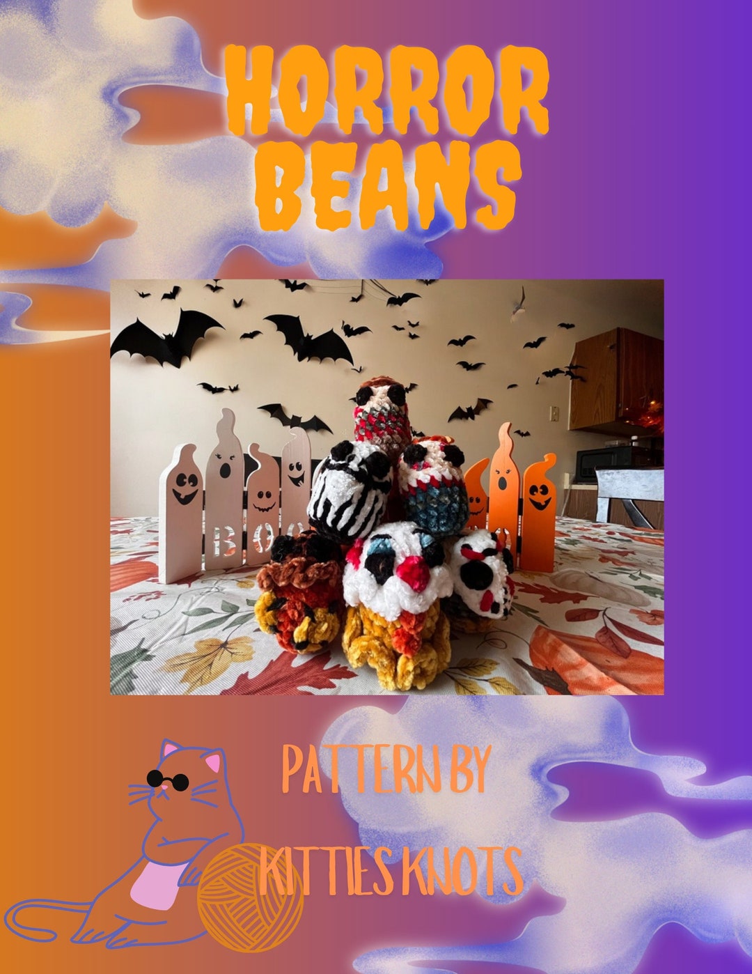 PDF Horror Beans (WRITTEN PATTERN), Amigurumi, Crochet Pattern, Pattern ...