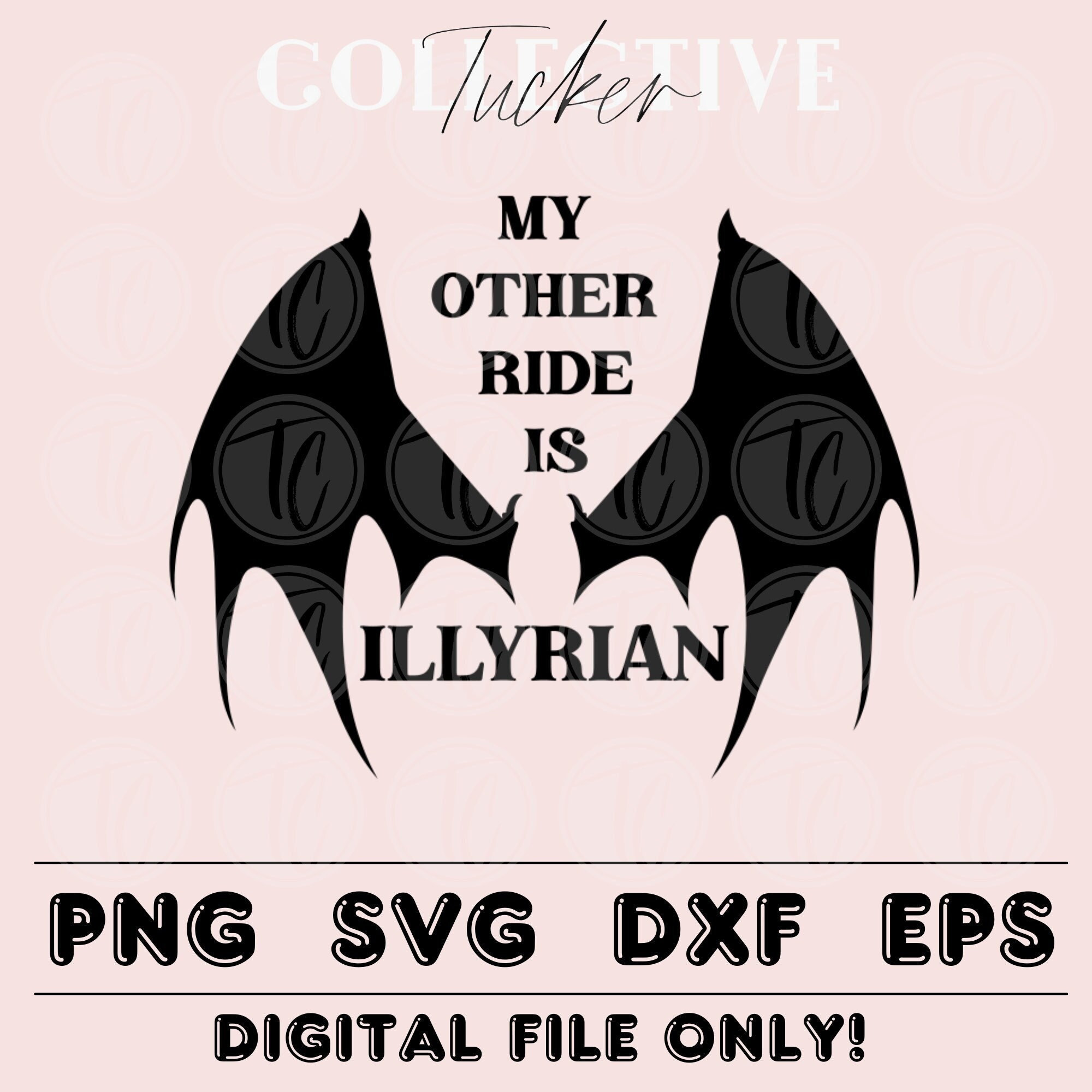 My Other Ride is Illyrian SVG | ACOTAR Illyrian Cut File | Rhysand ...