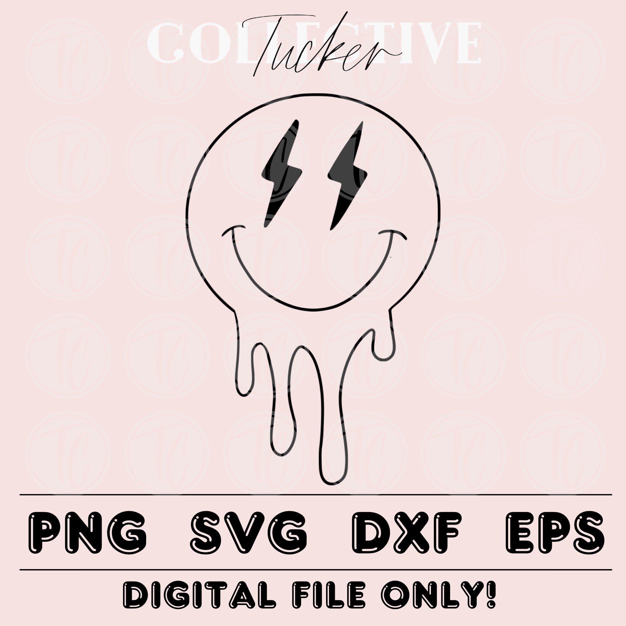 Melting Smiley Face PNG Retro Trendy SVG Smiley Face Sublimation PNG ...