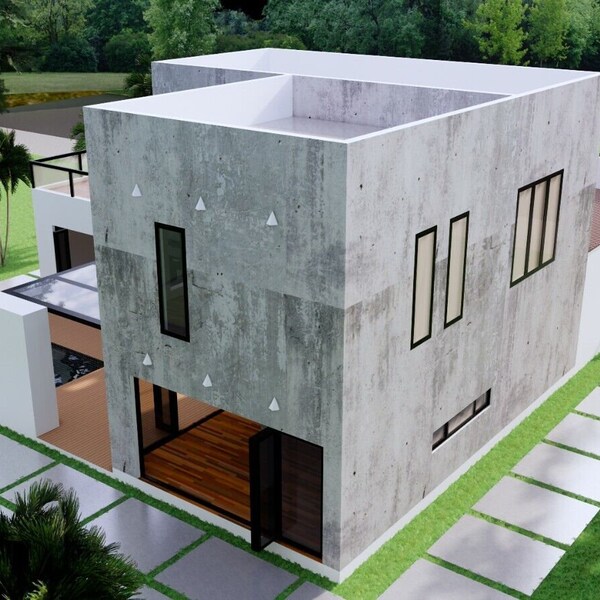 Modern House Plans - Etsy