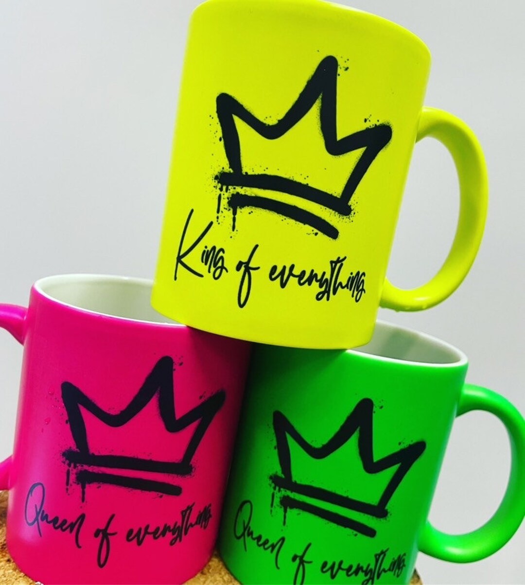 Neon Mug - Queen of Everything Mug - King Mug - Gift for Bestie - Etsy
