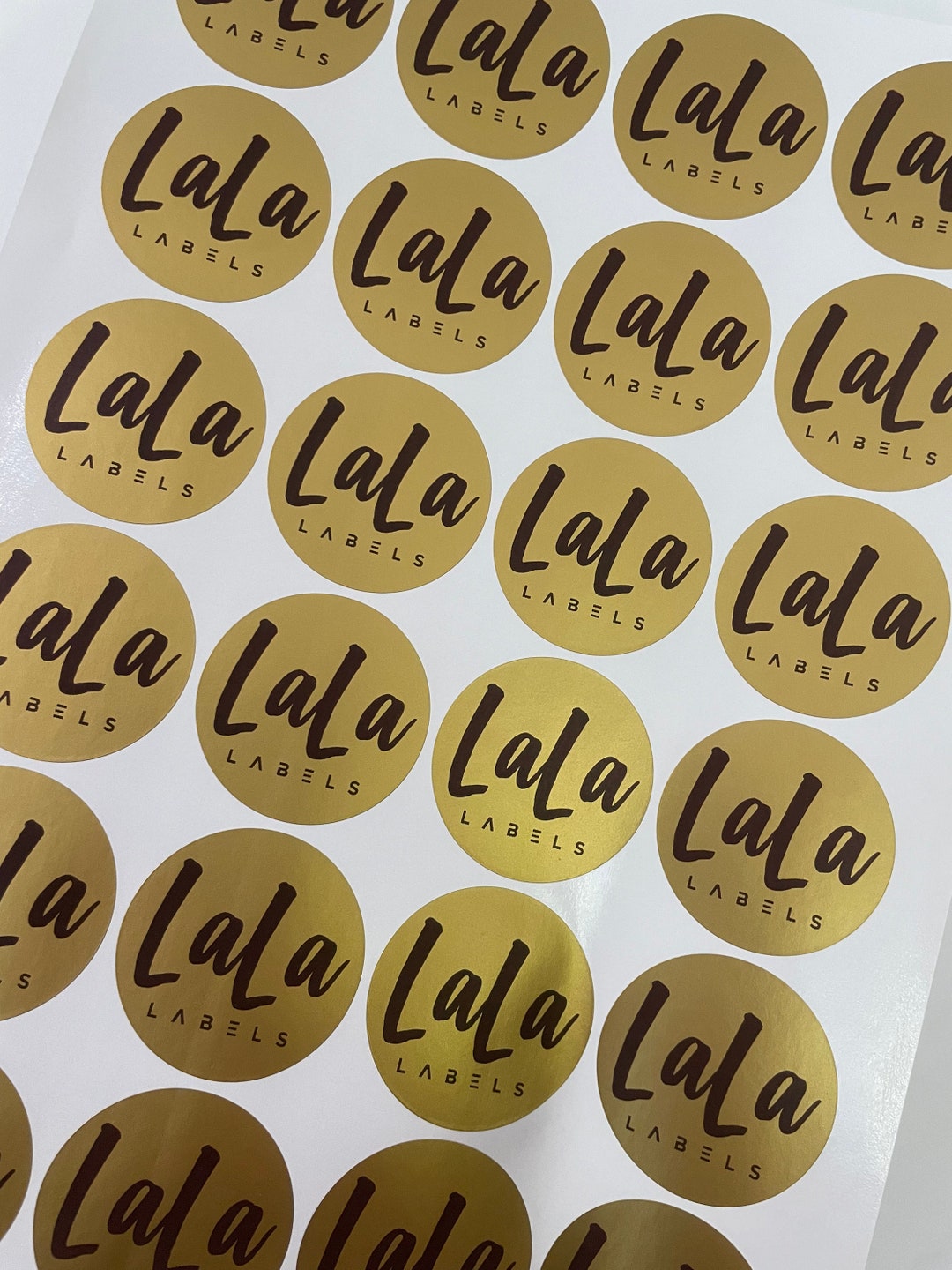 Gold Stickers - 45mm Logo Labels - Custom Stickers - Business Stickers ...
