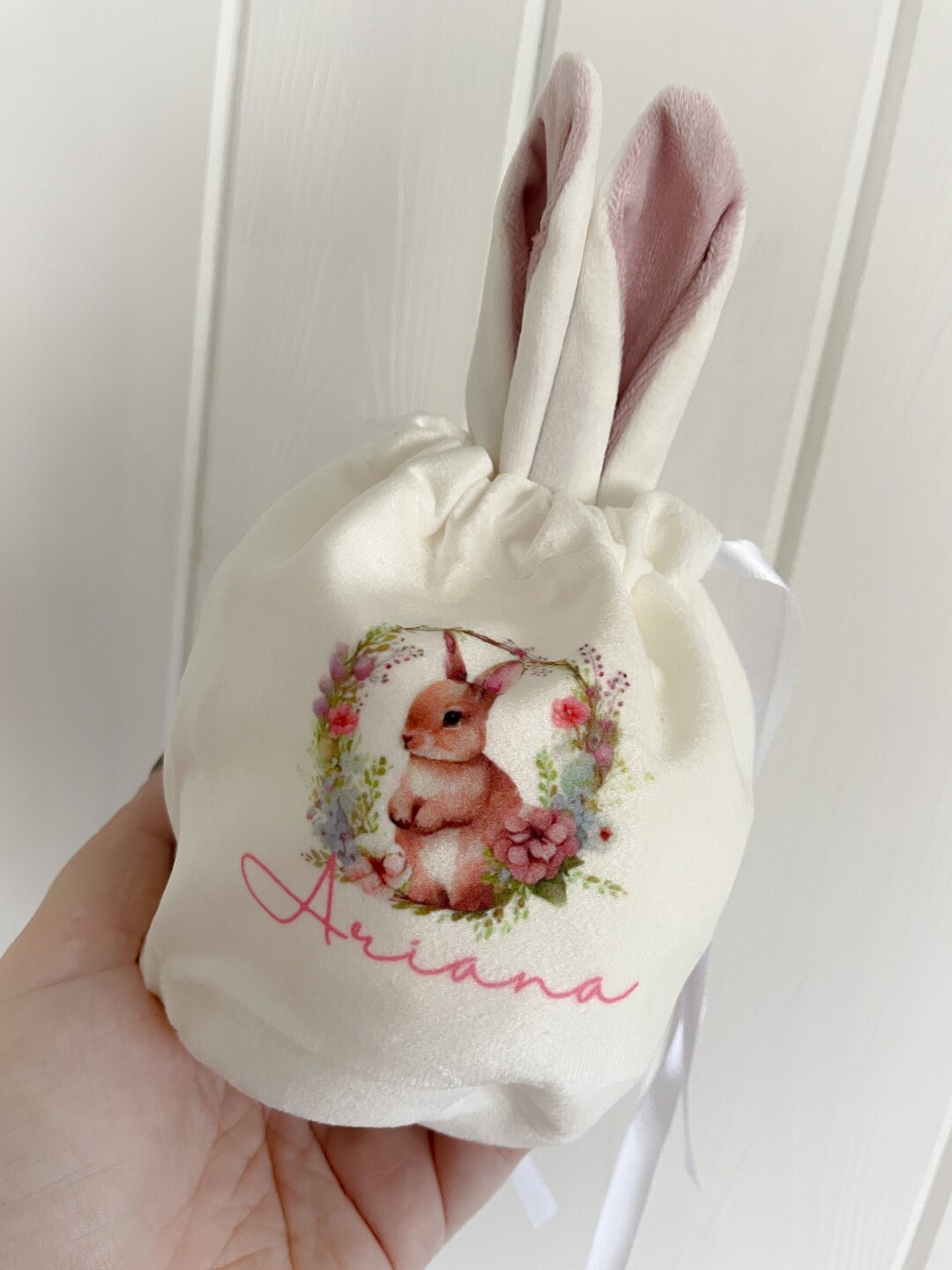 Personalised Easter Treat Bag Bunny Ears Bag Easter Gift Bag Easter ...