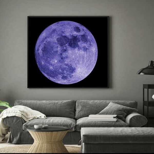 Blue Moon Print - Etsy