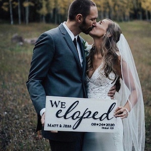 Personalized Secret Wedding Sign Rustic Elopement Sign - Etsy