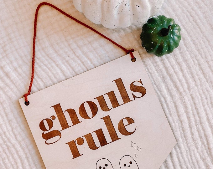 Ghouls Rule Halloween Decor Kids Room Cute Halloween Decorations - Etsy