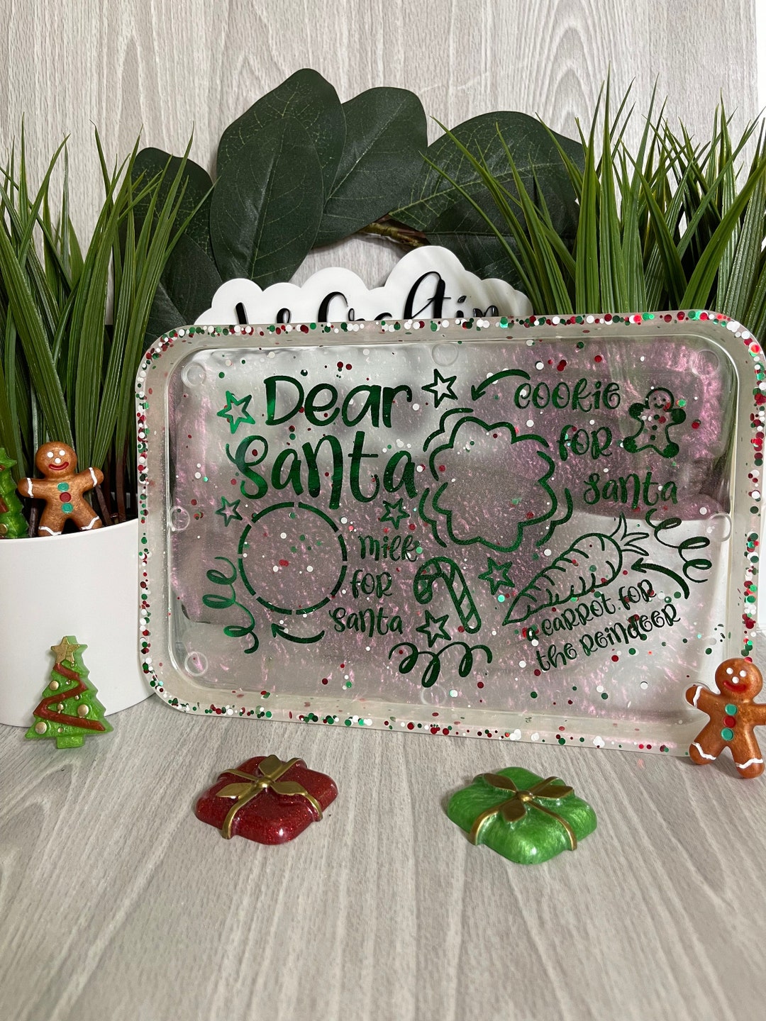 Santa Trays. Dear Santa Cookie Tray. - Etsy