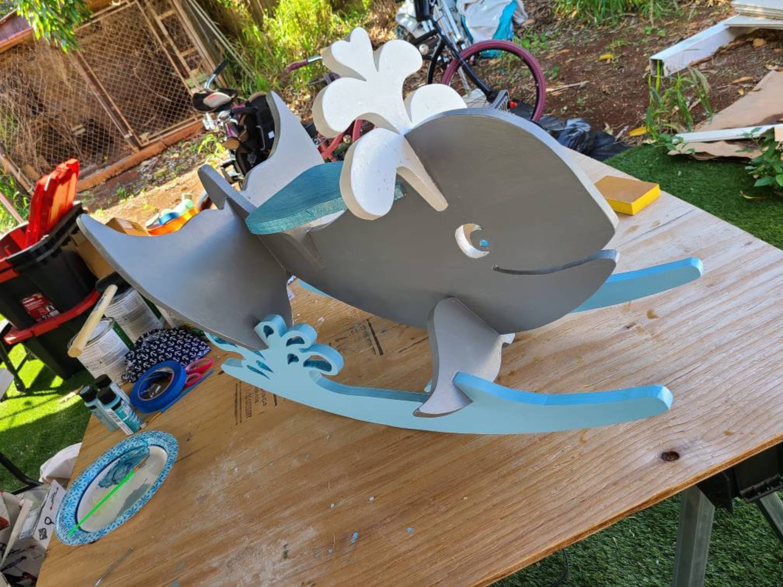 Whale Kids Rocking Horse - Etsy